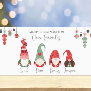 Personalised Names Gonk Family Christmas Home Decor Printed Block - Etsy UK