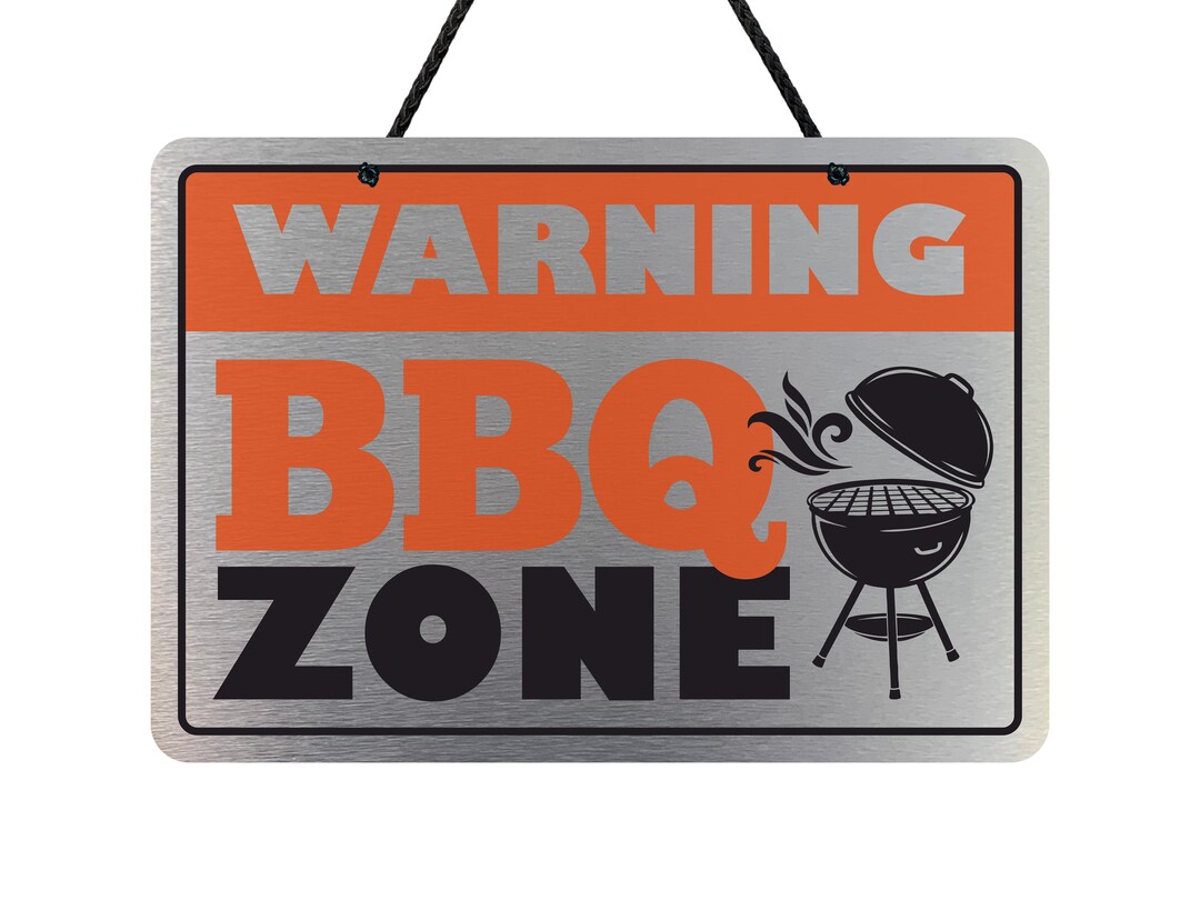 WARNING BBQ ZONE Outdoor Indoor Kitchen Bbq Garden Hanging - Etsy
