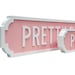 Pink Wooden Pretty Girl Avenue Sign: Vintage Style Bedroom Decor - Etsy UK