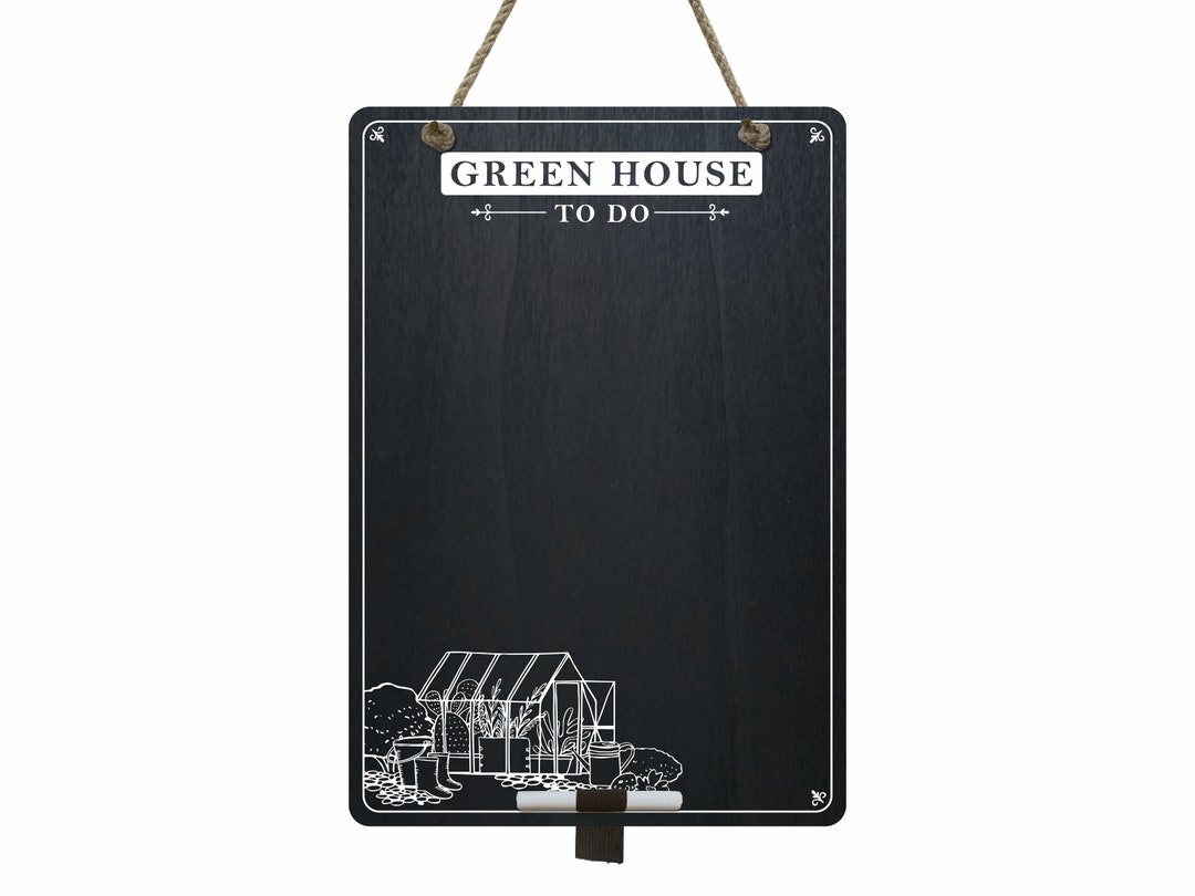 GREENHOUSE TO DO - Outdoor Garden Patio Chalkboard Blackboard List ...