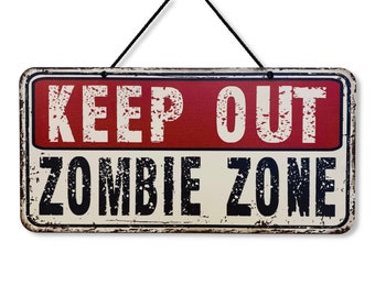 Zombie Zone Sign - Etsy UK