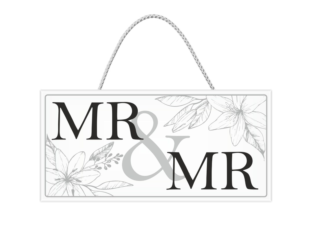 Mr & Mr Hanging Plaque Sign - Etsy