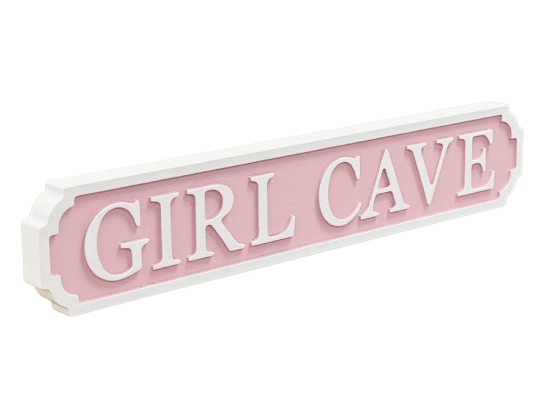 GIRL CAVE Pink Novelty Vintage Street Road Sign Gift Indoor Home Decor ...