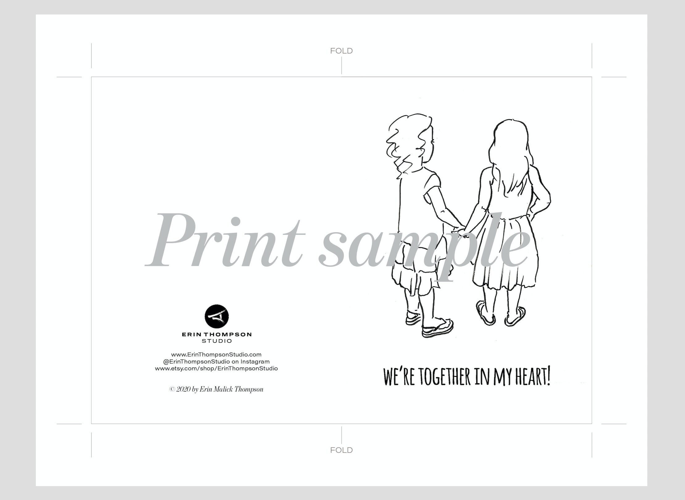 Printable Card With Line Drawing a Personal Way to Connect - Etsy