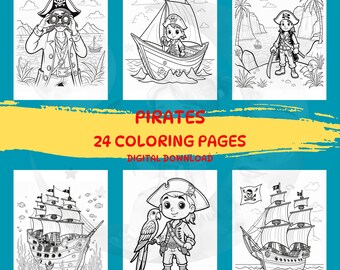 35 Pirate Coloring Pages, Pirate Activities, Pirate Party, Pirate Decor ...