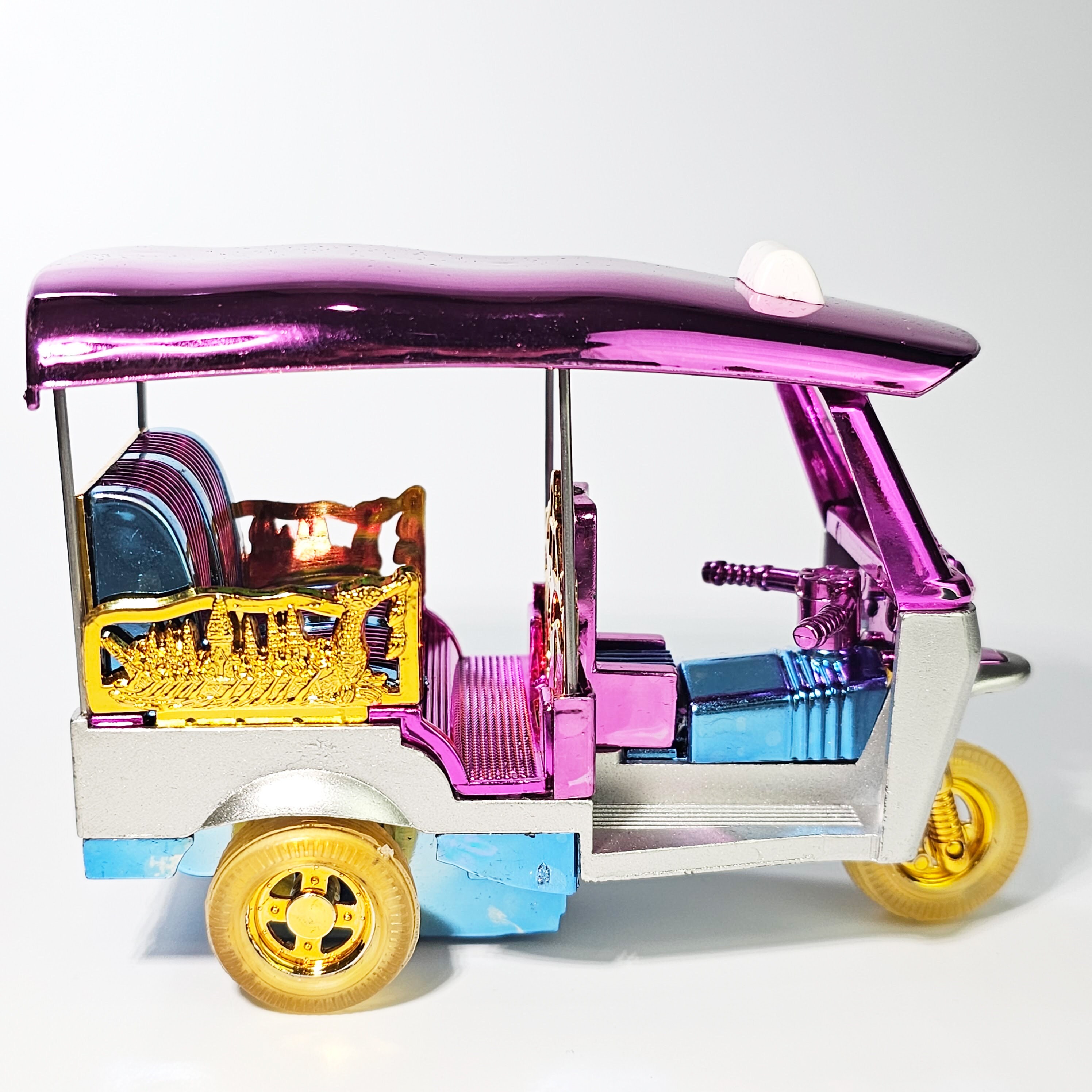 Purple Authentic Handmade Thailand Miniature Wind-up Tuk-tuk Toy ...