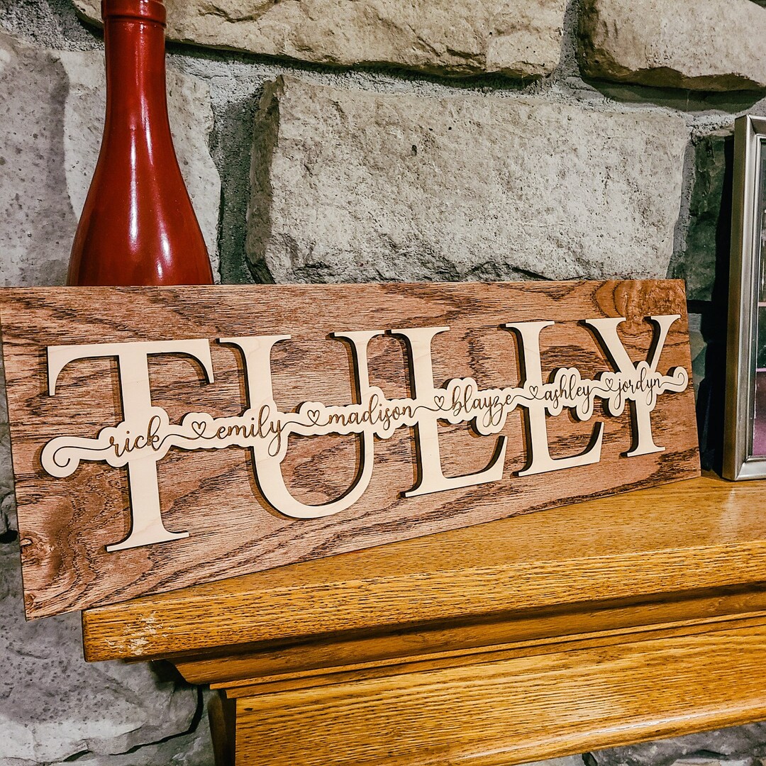 Last Name Wood Sign Custom Last Name Wedding Sign Family - Etsy