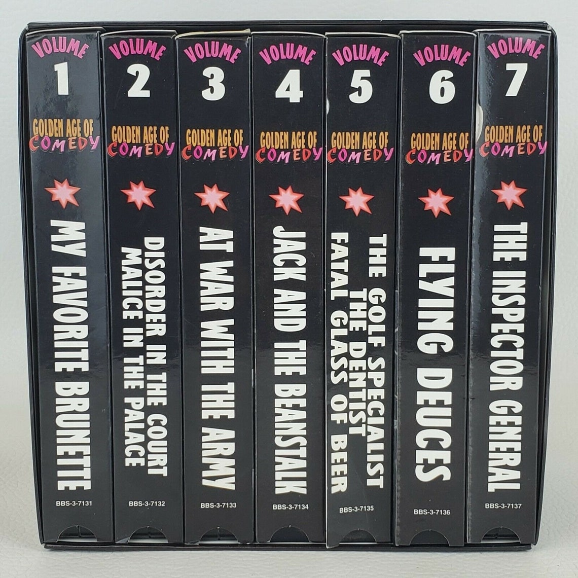Golden Age of Comedy 7 Pc VHS 7 Laurel Hardy Stooges Abbot Costello ...