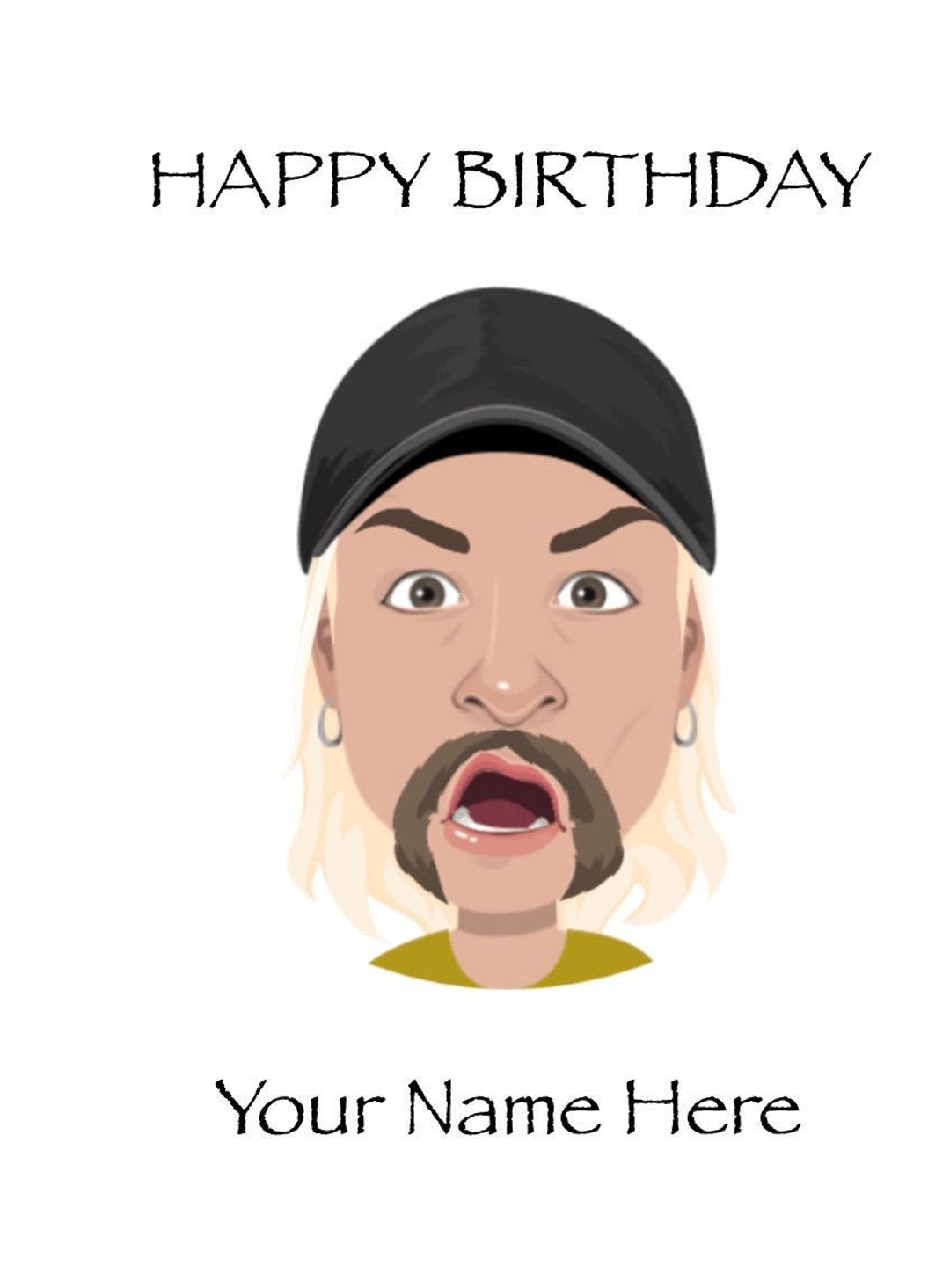 Tiger King Birthday Card Personalised - Etsy