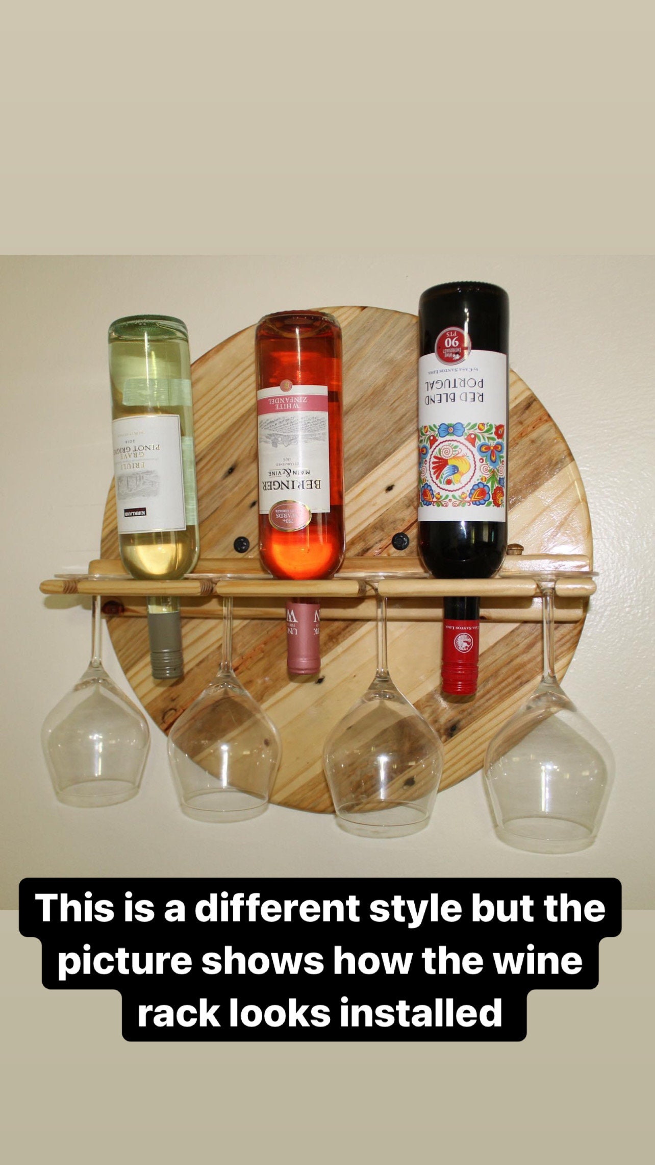 Red Oak Wine Rack 7 Holes - Etsy