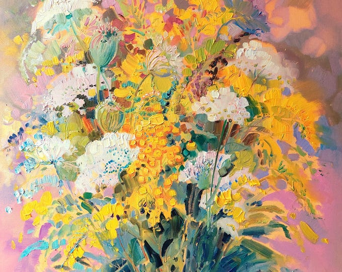 Original Art, Floral Painting, Original Bouquet Painting, Original ...