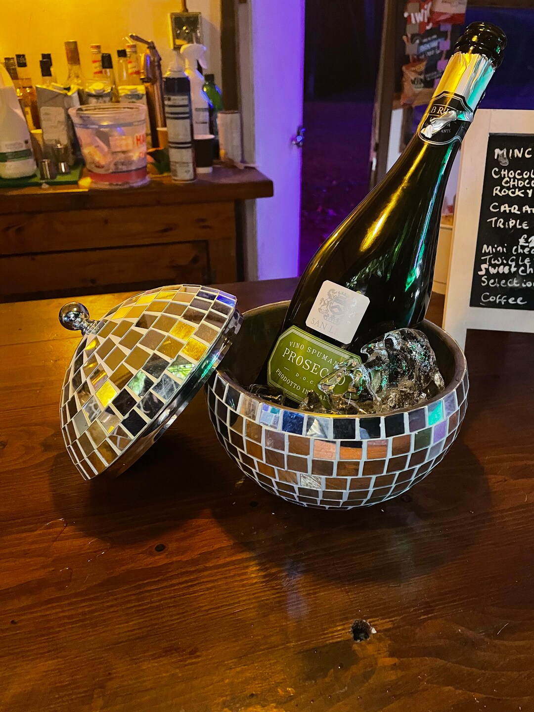 Disco Ball Silver Ice Bowl - Etsy