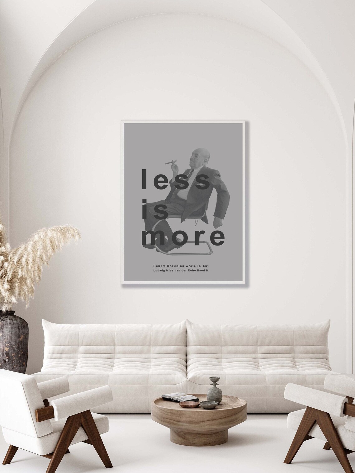Ludwig Mies Van Der Rohe Poster, Less is More Poster, Mies Van Der Rohe ...
