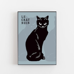 Le Chat Noir Poster, Vintage Black Cat Poster, Le Chat Noir Print ...