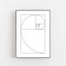 Golden Ratio Poster, Fibonacci Print, Geometry Poster, Fibonacci Golden ...