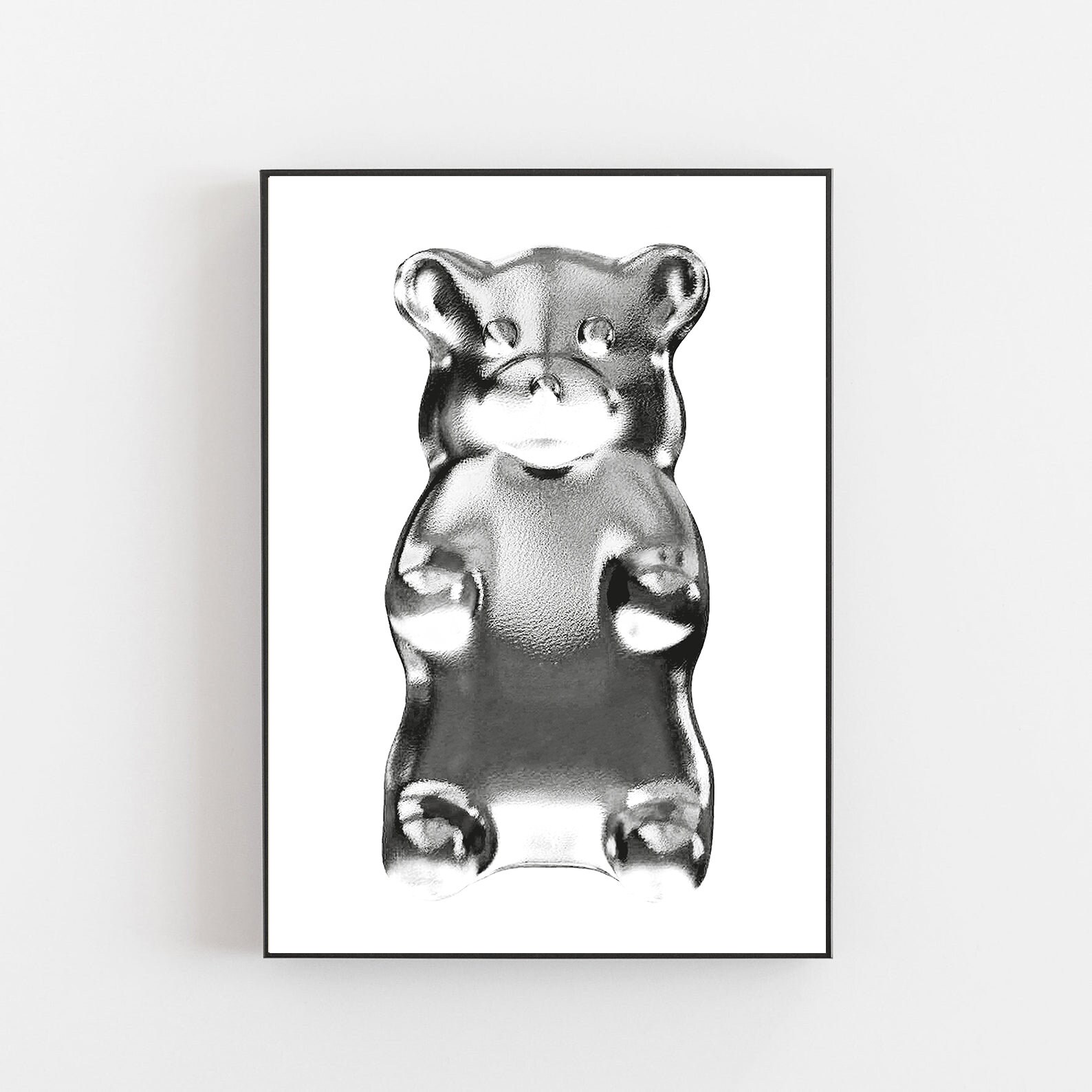 Gummy Bear Art Poster, Gummy Bear Print, Gummy Bear Gift, Gummy Bear ...