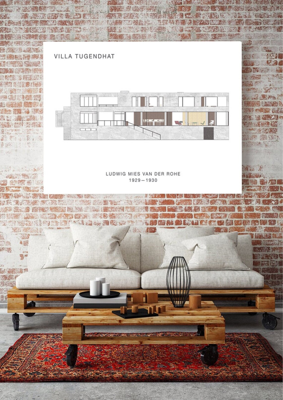 Architecture Poster, Vila Tugendhat, Villa Tugendhat, Bauhaus Poster ...