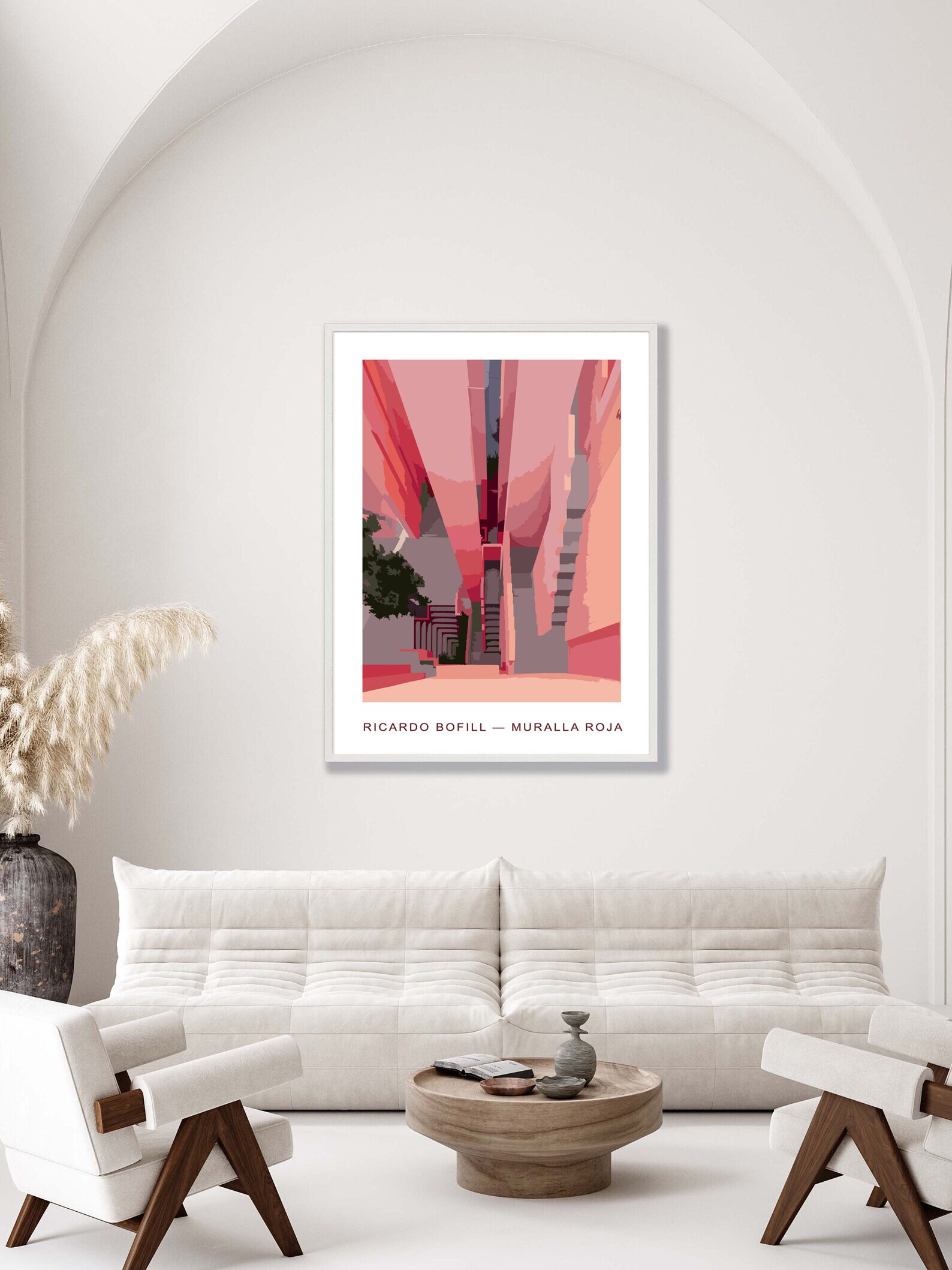 Ricardo Bofill Muralla Roja Poster, Muralla Roja Poster, Brutalist ...