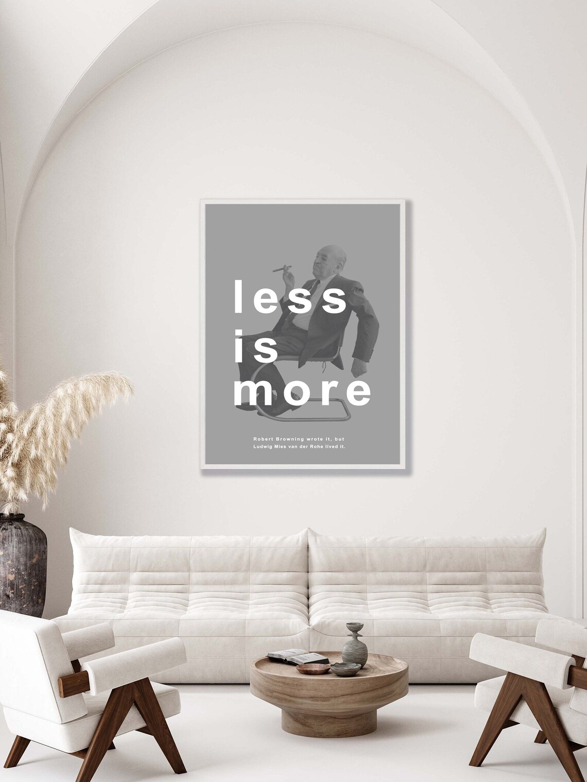 Ludwig Mies Van Der Rohe Poster, Less is More Poster, Mies Van Der Rohe ...