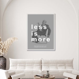 Ludwig Mies Van Der Rohe Poster, Less is More Poster, Mies Van Der Rohe ...
