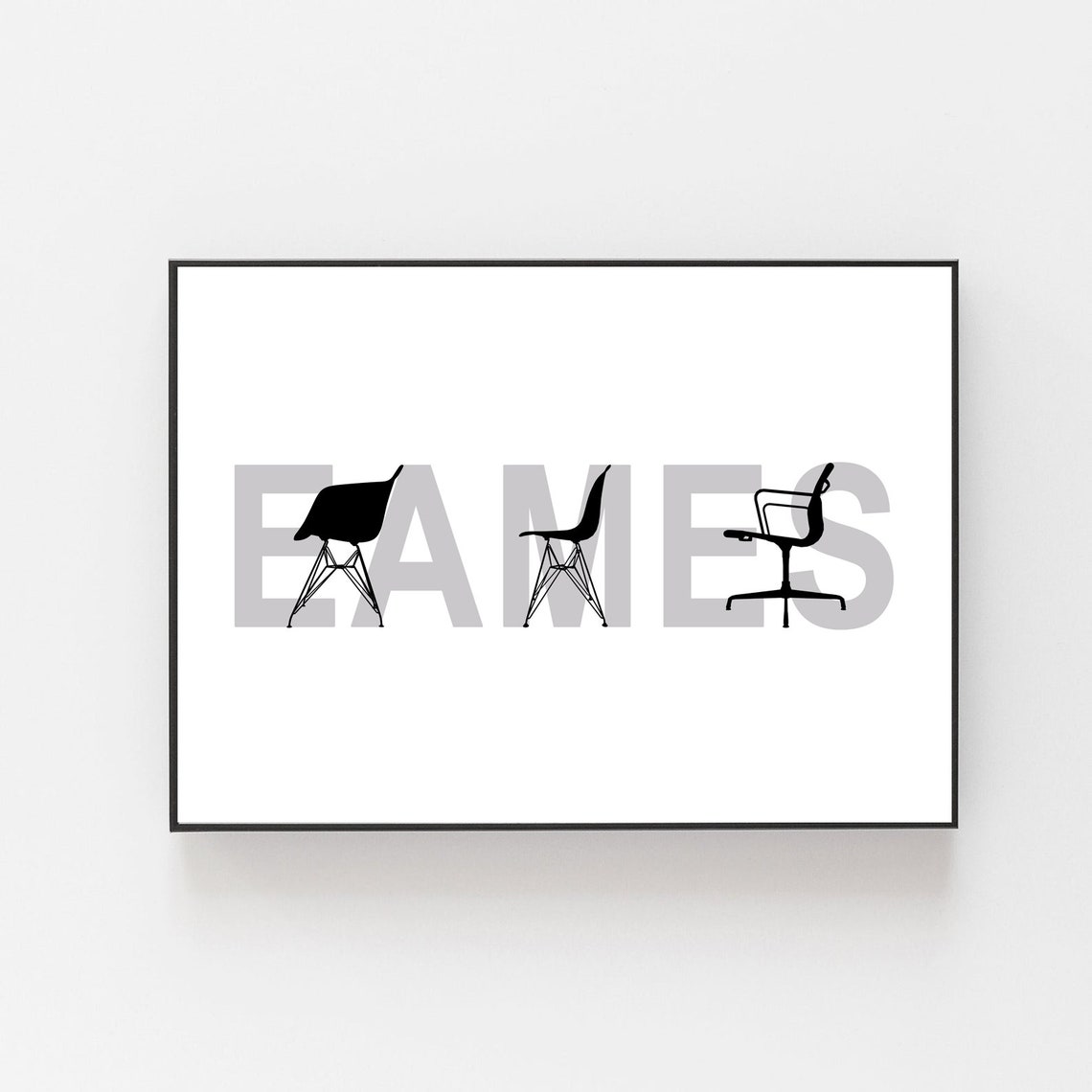 Eames Chair Poster, Bauhaus Poster, Charles Ray Eames, Vitra Chair ...