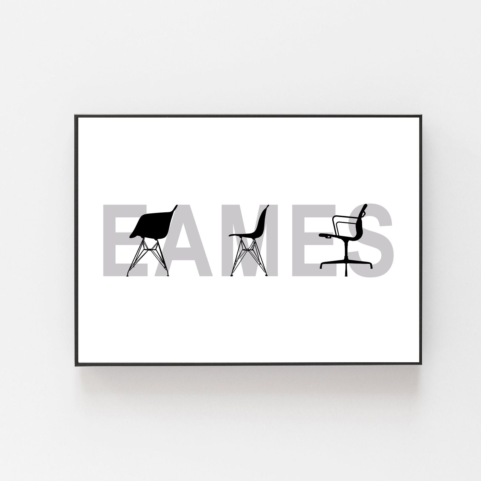 Eames Chair Poster, Bauhaus Poster, Charles Ray Eames, Vitra Chair ...