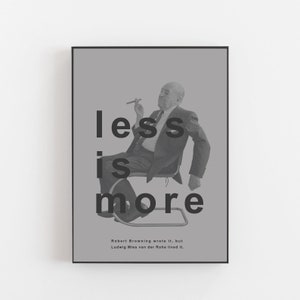 Ludwig Mies Van Der Rohe Poster, Less is More Poster, Mies Van Der Rohe ...