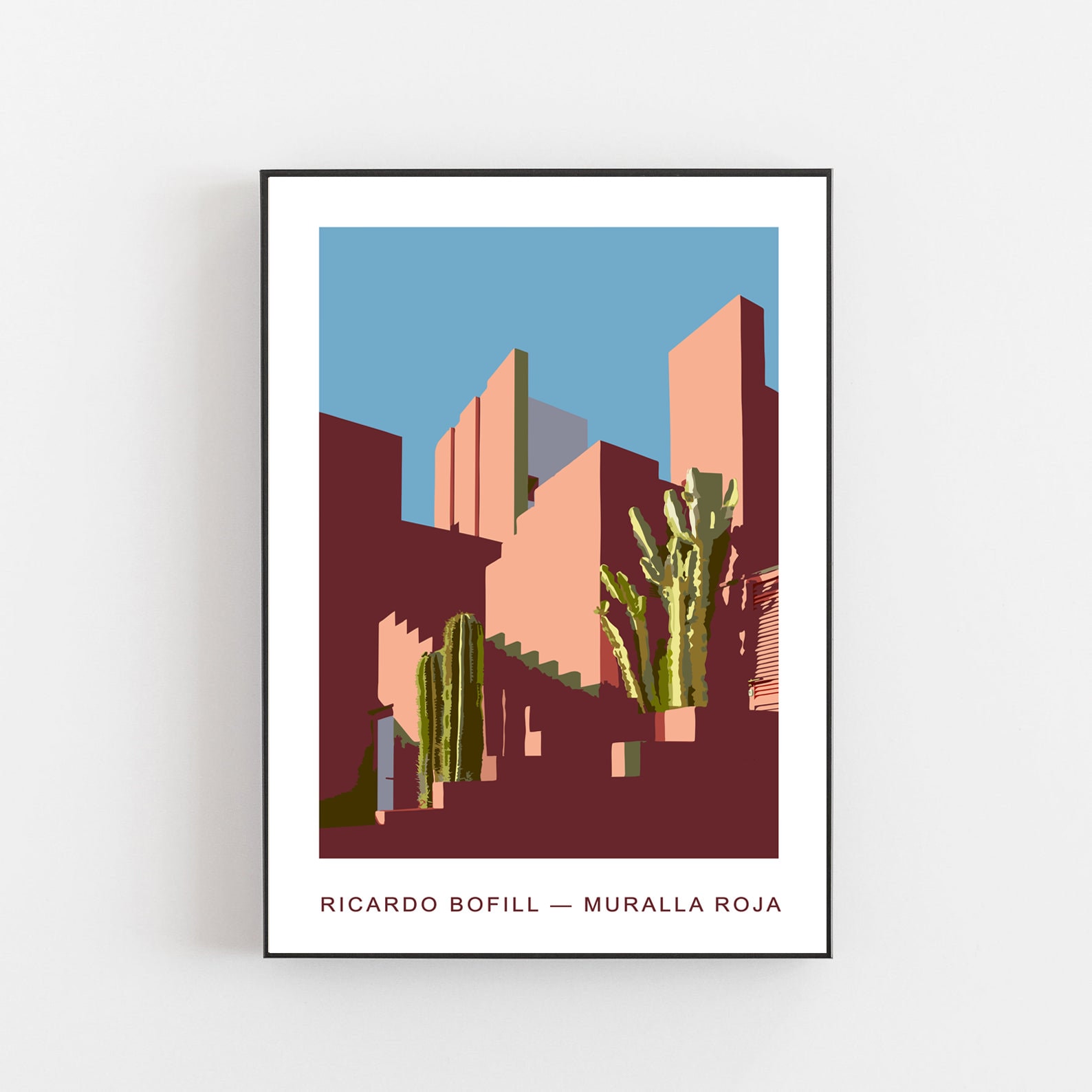 Ricardo Bofill Muralla Roja Poster Muralla Roja Poster - Etsy