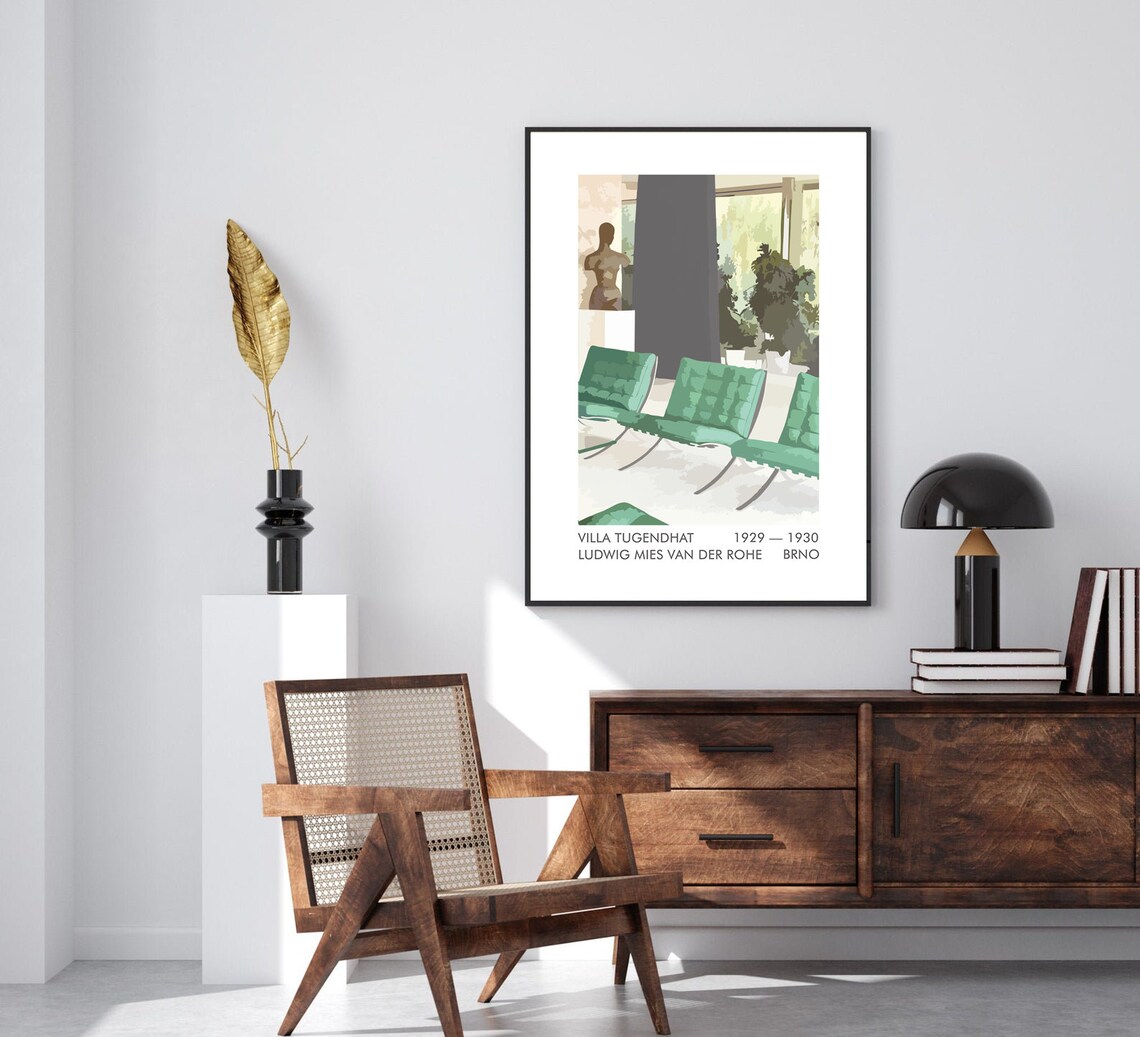 Vila Tugendhat Poster, Villa Tugendhat Print, Mies Van Der Rohe Art ...