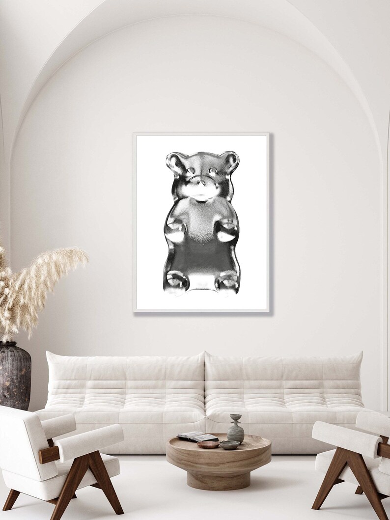 Gummy Bear Art Poster, Gummy Bear Print, Gummy Bear Gift, Gummy Bear ...