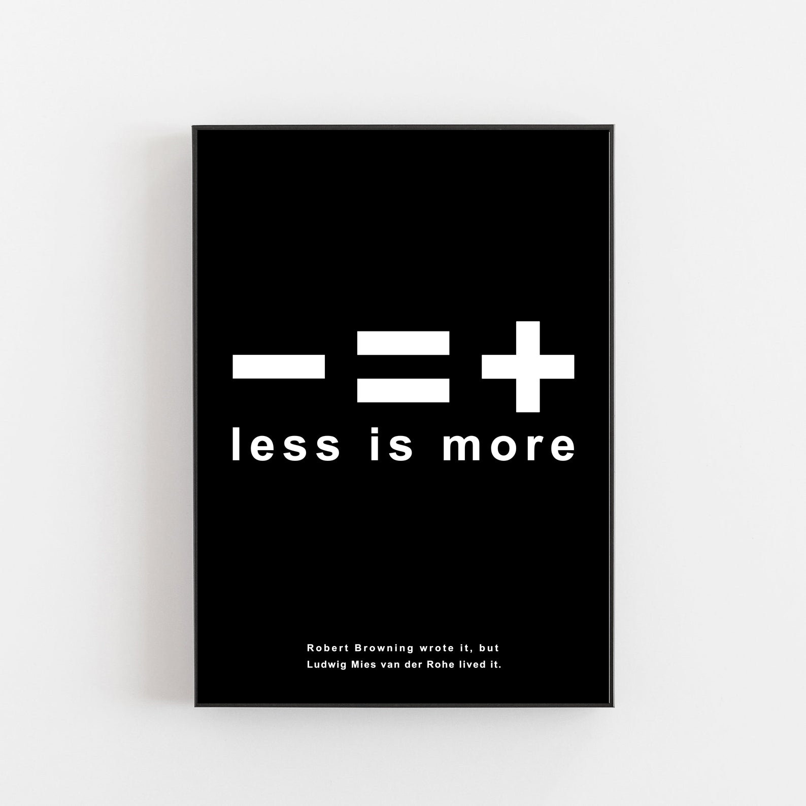 Ludwig Mies Van Der Rohe Poster, Less is More Poster, Mies Van Der Rohe ...