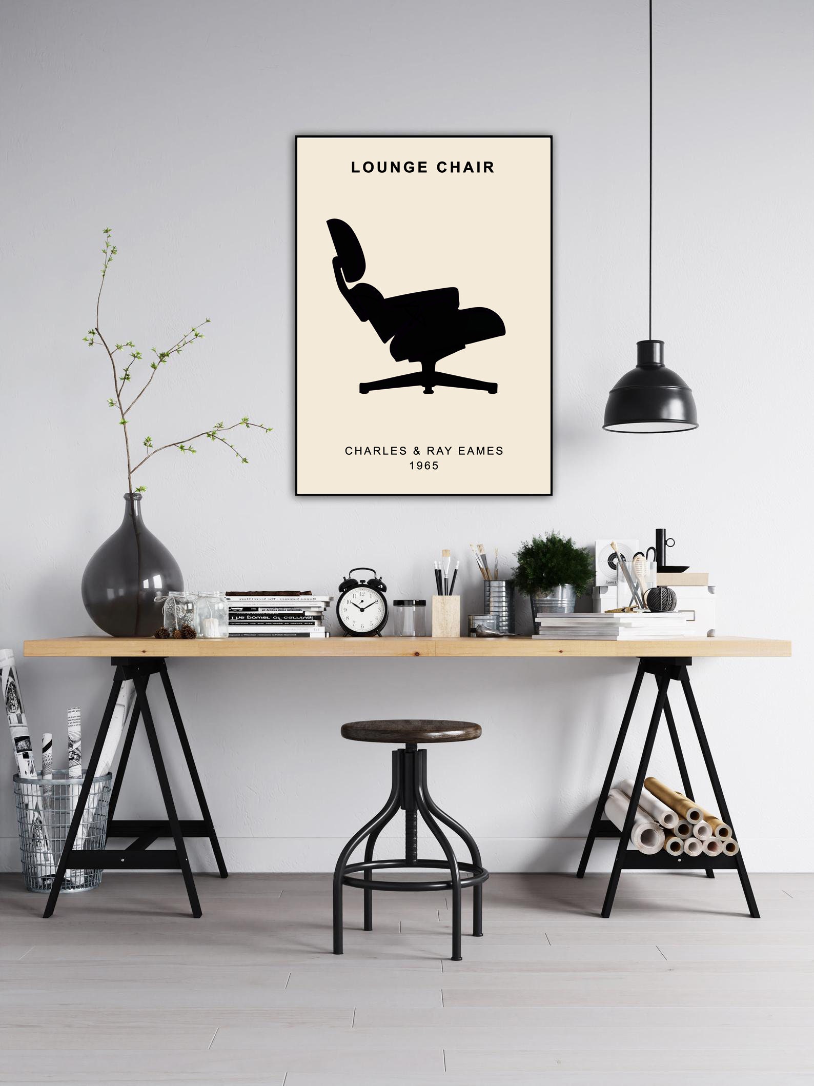 Vitra Lounge Chair Poster Architecture Vintage Print Bauhaus | Etsy