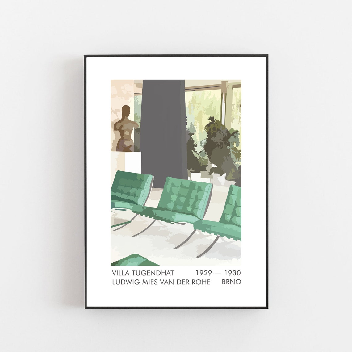 Vila Tugendhat Poster, Villa Tugendhat Print, Mies Van Der Rohe Art ...
