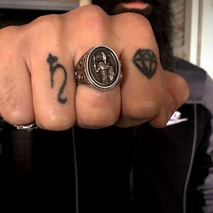 Leonidas Spartan Silver Mens Ring Lacedemonians Greek History Greek ...