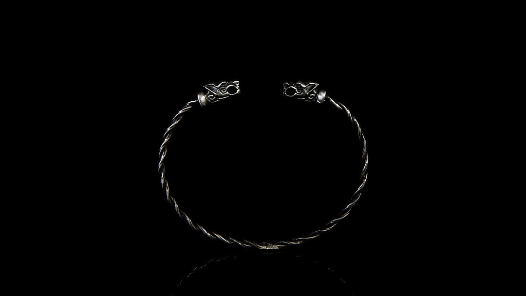 Viking Wolf Bracelet, Silver Cuff Viking Wolf Bracelet, Wolf Cuffs ...