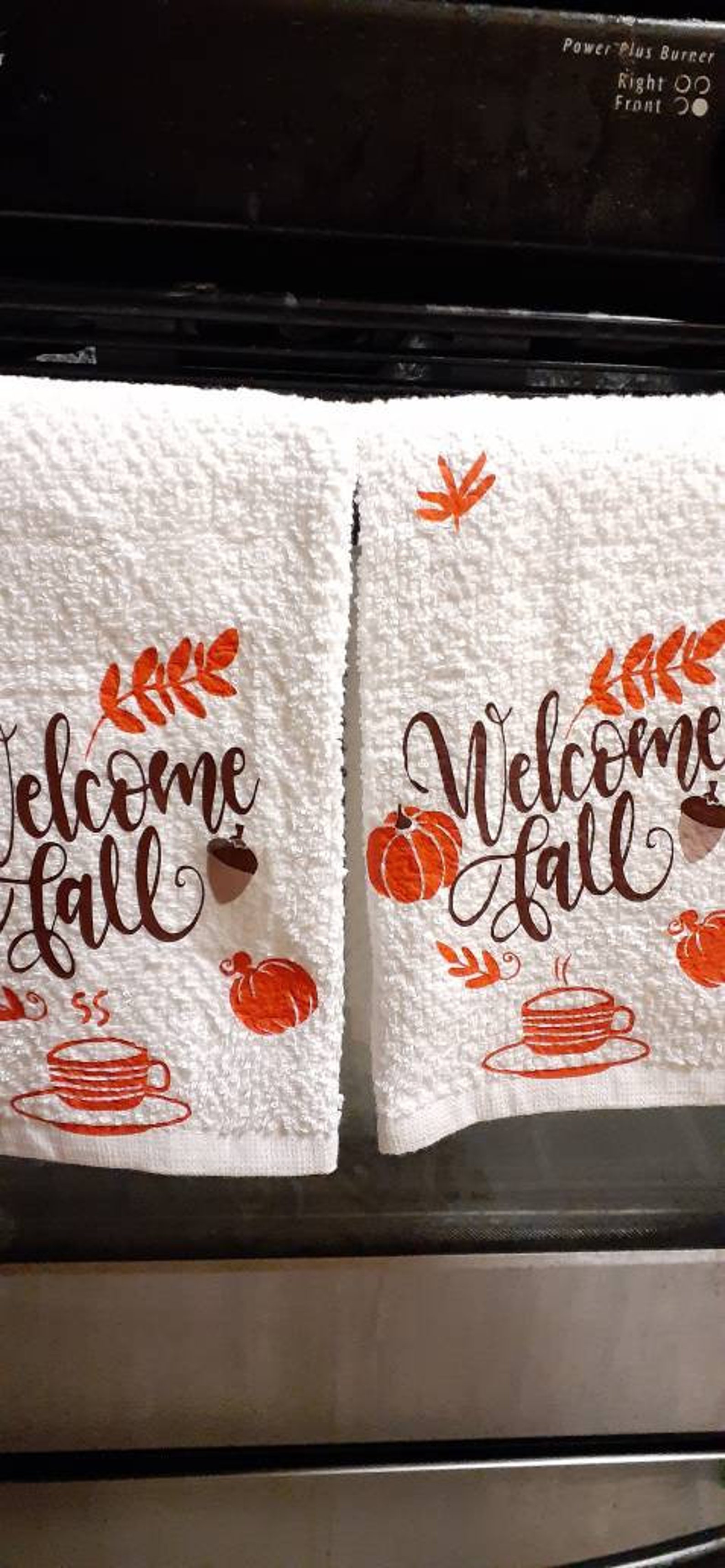 Home Kitchen Décor Tea Towel Welcome Fall Tea Towels | Etsy