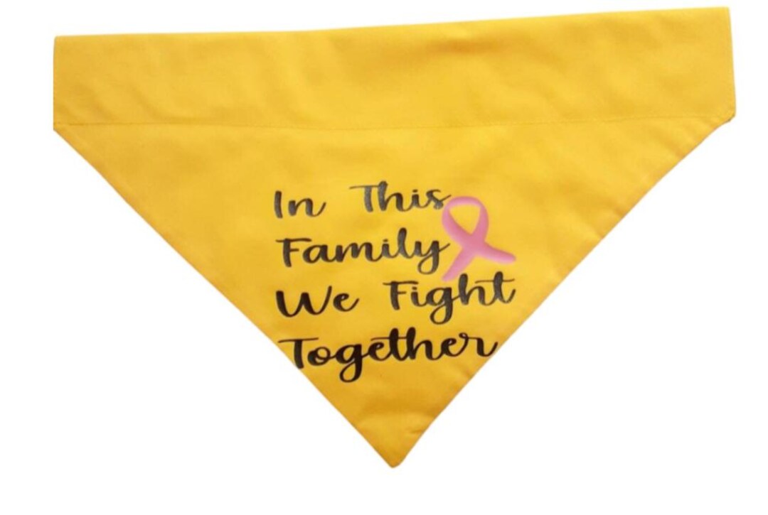 Canine Cancer Neckerchief, Over the Collar Cancer Awareness Dog Bandana ...