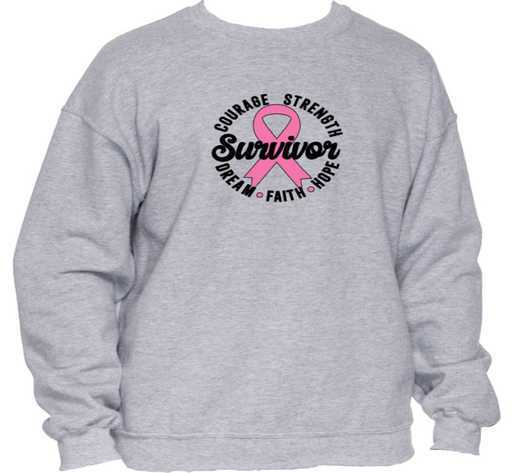 Breast Cancer Survivor Sweatshirt, Cancer Apparel, Cancer Awareness ...