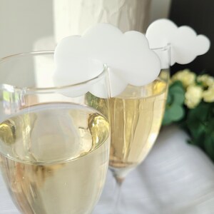 10 Cloud Glass Charm | Head in the Cloud Drink Topper Glass | Drink Tag ...