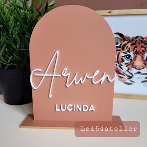 Boho Arch Sign (7" X 5") With Baby Name | Birth Announcement | Nursery ...