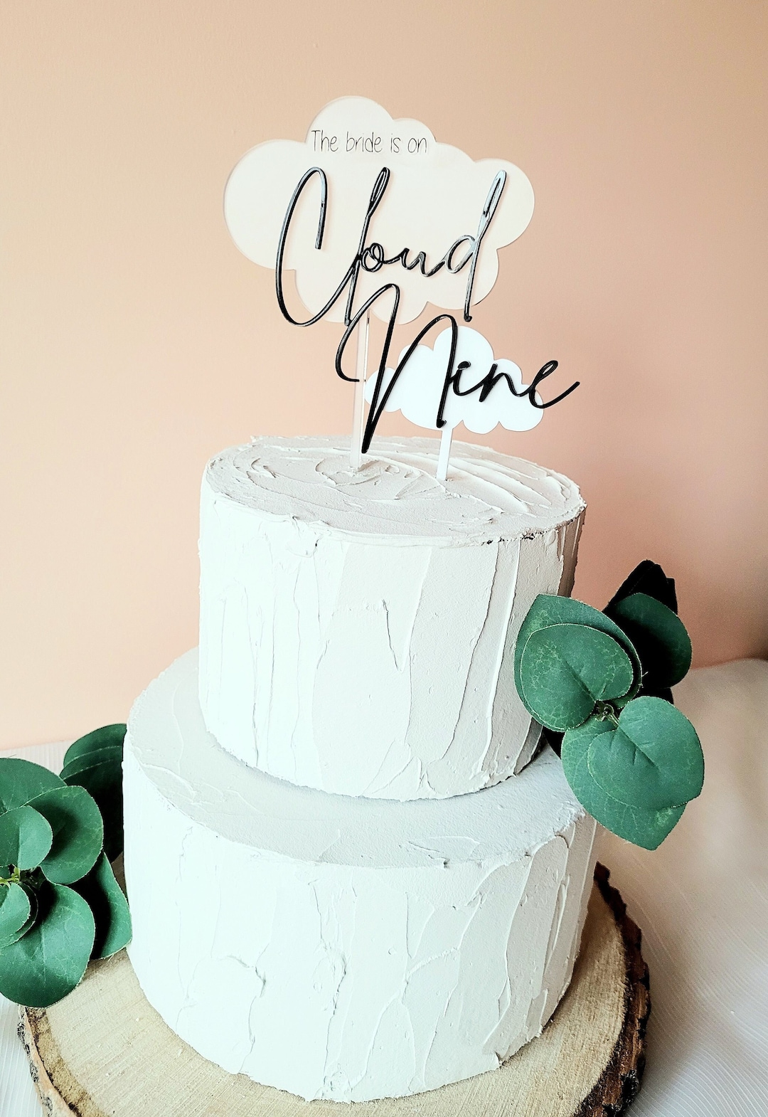 Cake Topper the Bride on Cloud 9 Acrylic Bridal Cake - Etsy