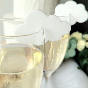 10 Cloud Glass Charm | Head in the Cloud Drink Topper Glass | Drink Tag ...