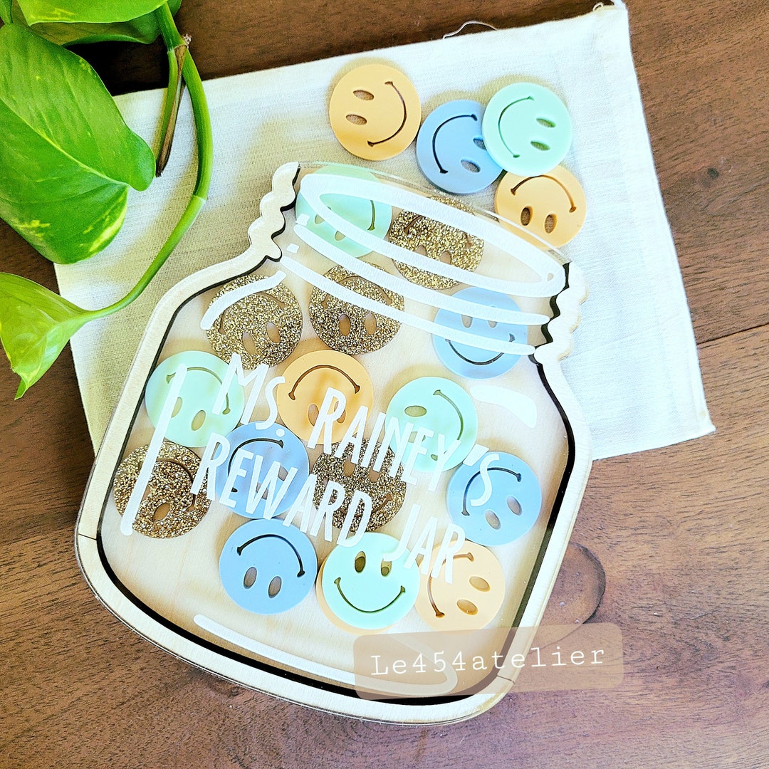 Reward Jar for Kids as Chore Chart or Reward Chart | 20 Smiles Tokens ...