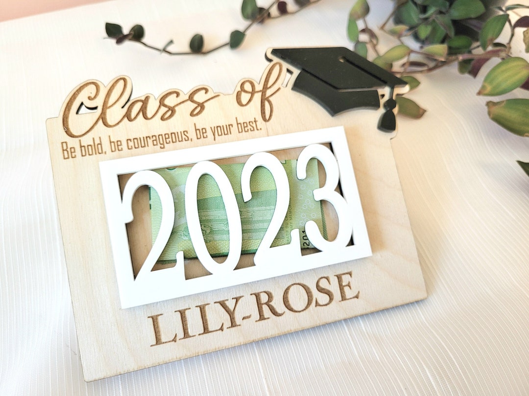 Wooden Graduation Gift Card and Money Holder 2023 Keepsake With Magnet ...