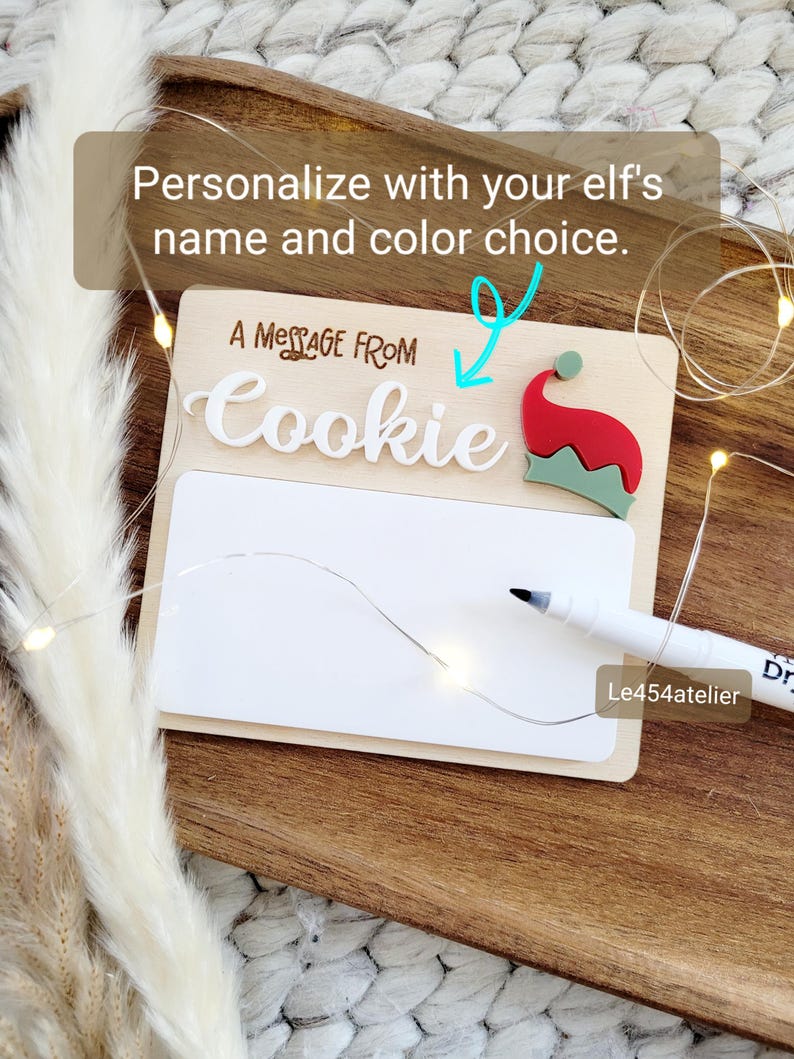 Message From Elf Sign | Christmas Elf Message Board | Dry Erase Elf ...