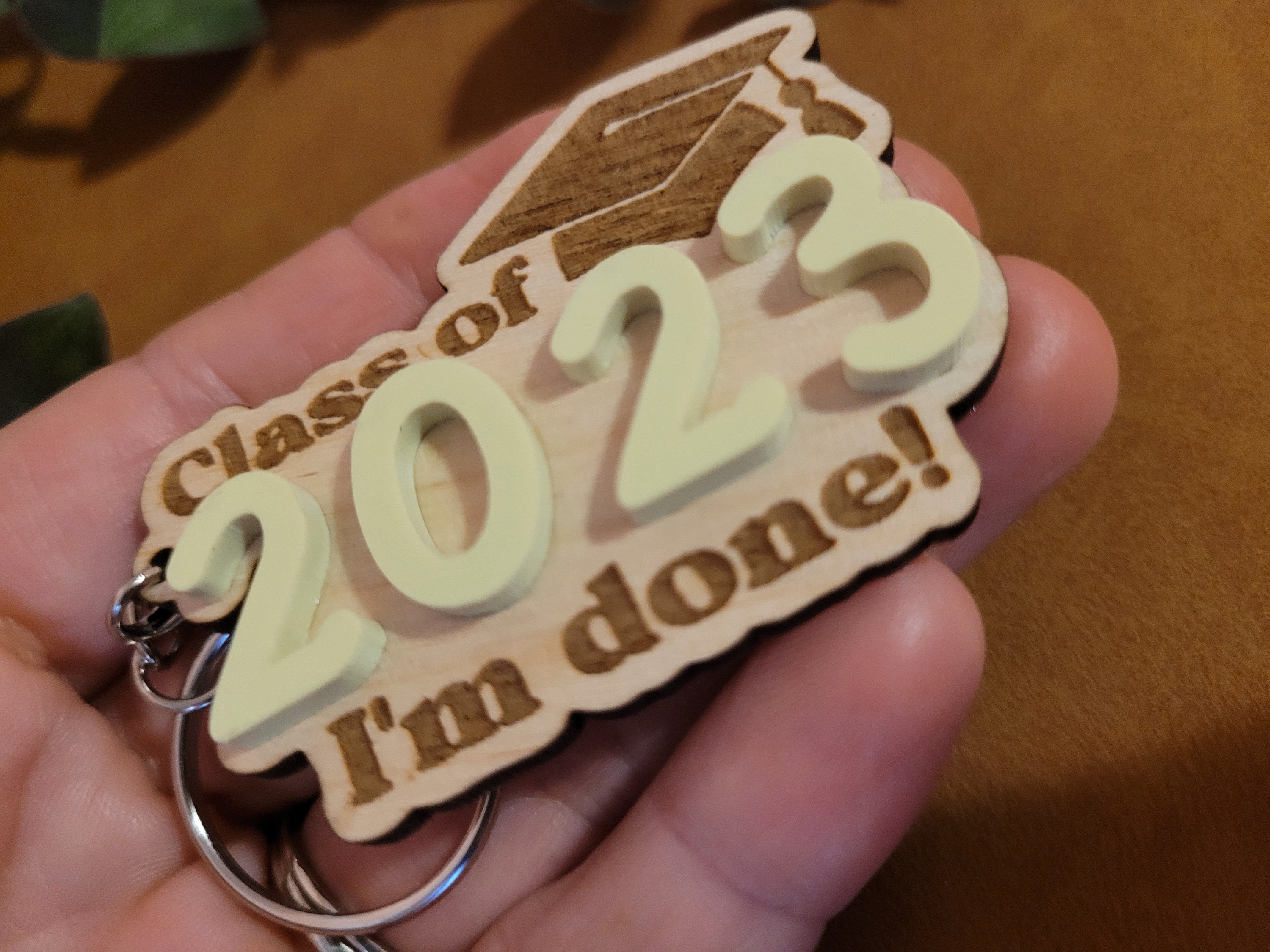 Class of 2023 Keychain Graduation Keychain in Wood and - Etsy