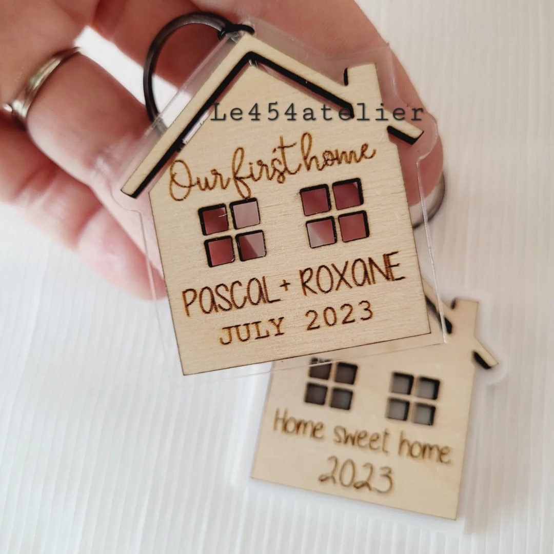 Personalized First Home Keychain Set, Custom Engraved Keychain ...