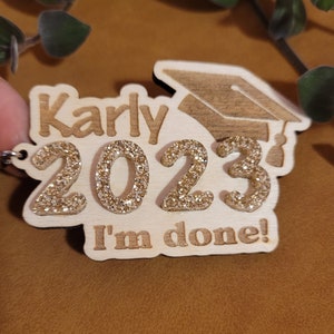 Class of 2023 Keychain | Graduation Keychain in Wood and Acrylic ...