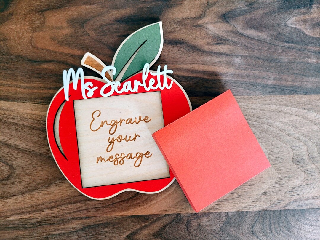 Sticky Note Holder Personalized | Apple Sticky Note Holder ...