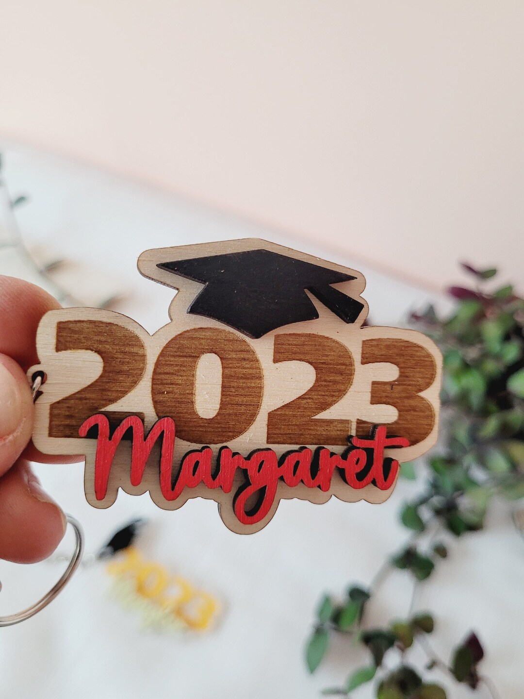 Class of 2023 Keychain Graduation Keychain in Wood and Acrylic Custom ...